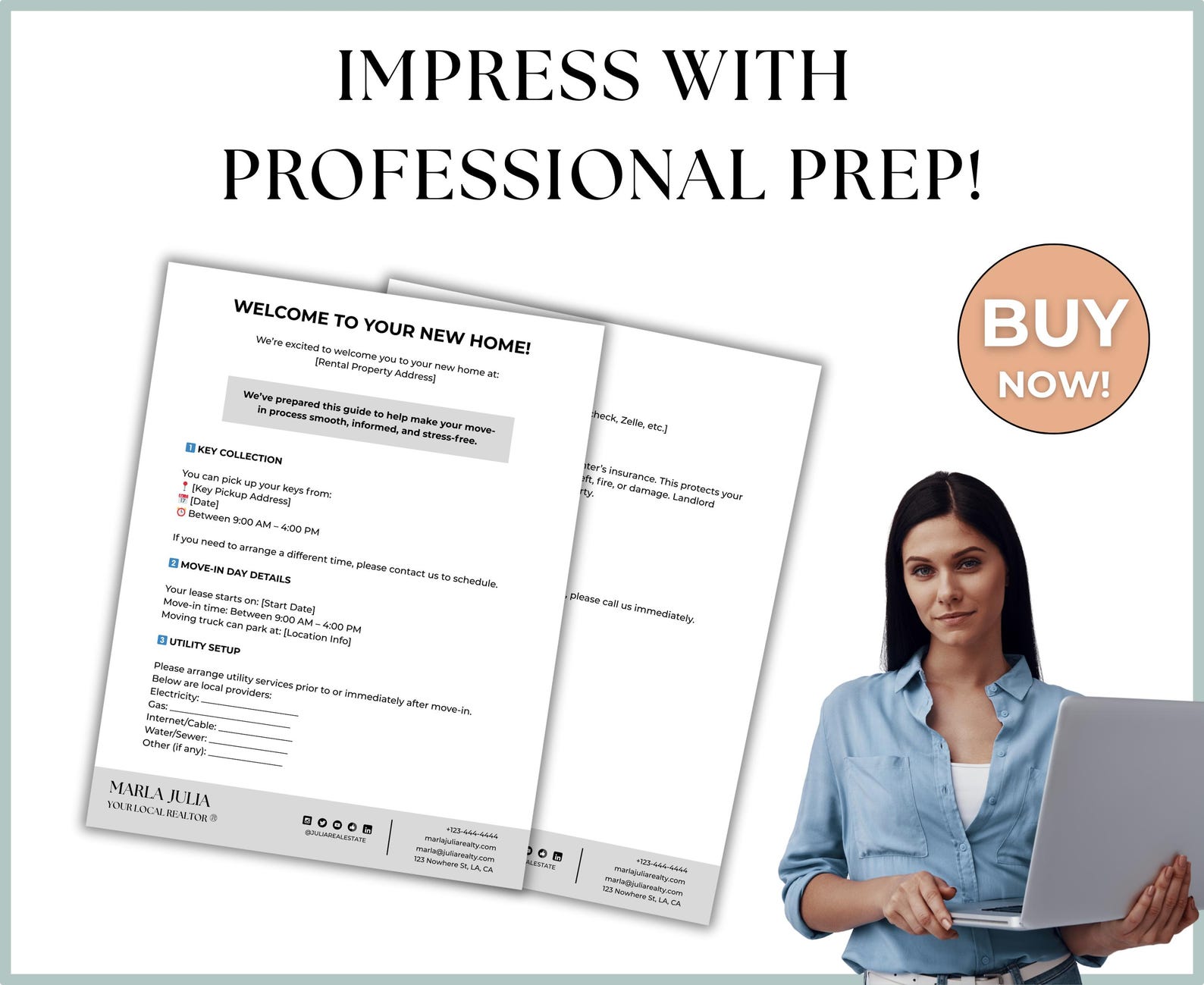 Tenant Welcome Letter Template, Landlord Welcome Packet, New Renter ...