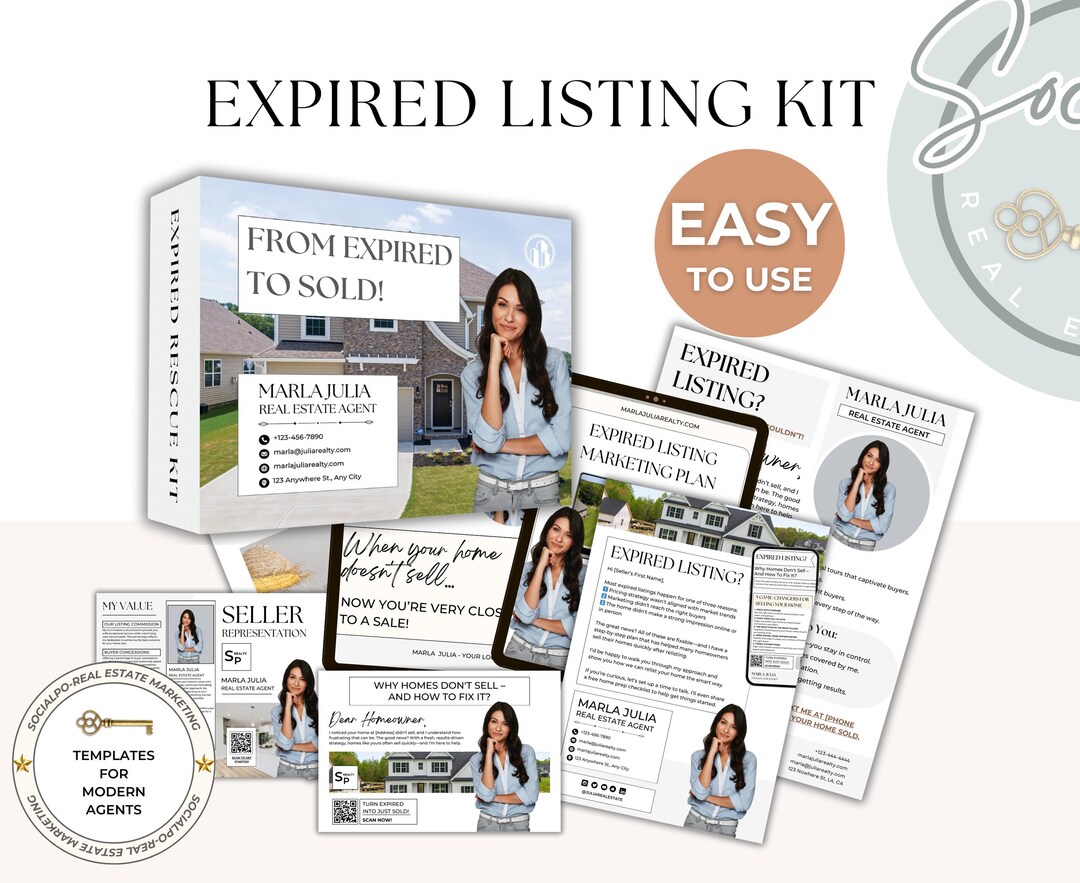 Expired Listing Kit for Real Estate, Expired Listing Presentation, Expired Listing Letter ...