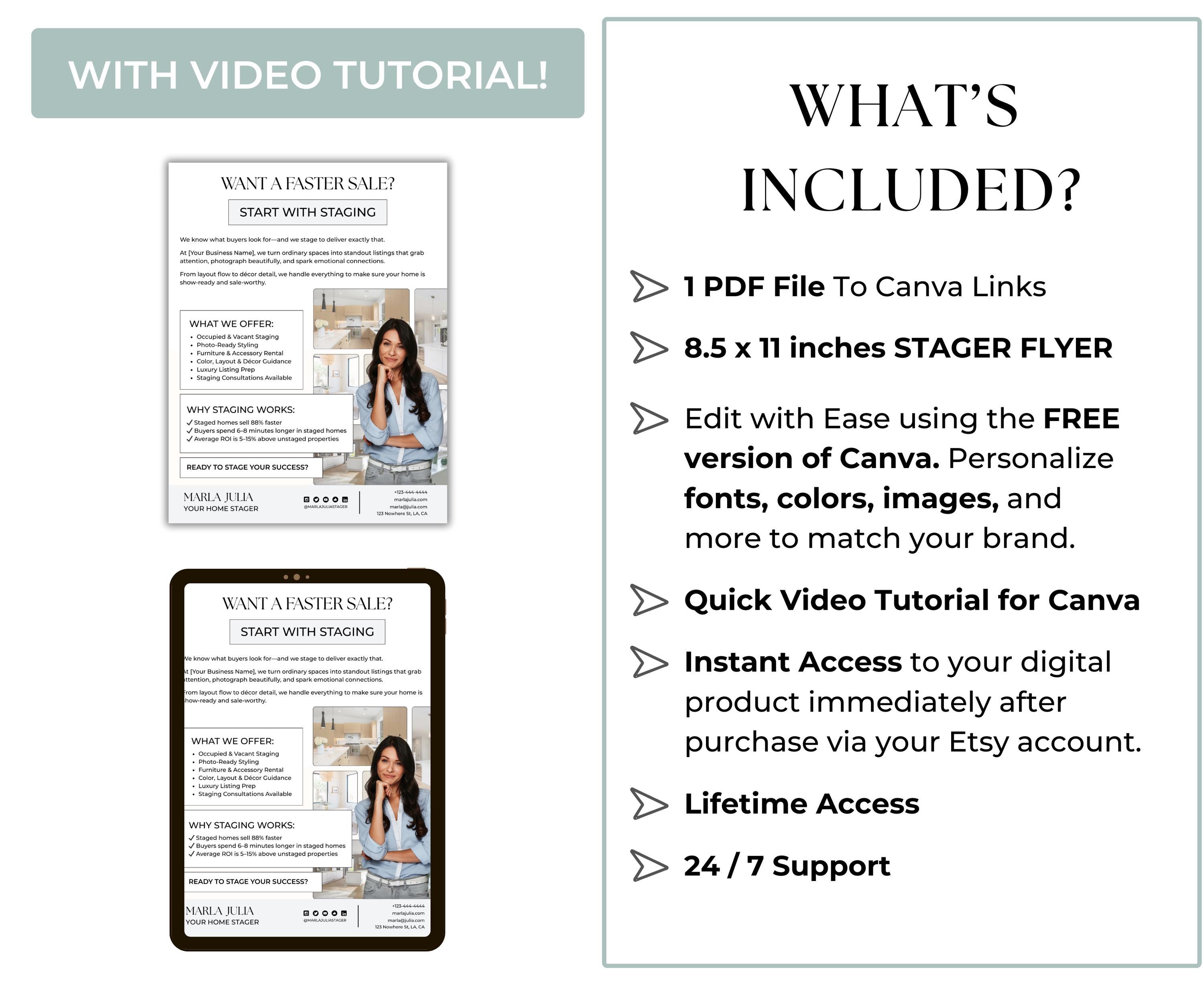 Staging Flyer, Home Stager Marketing Flyer, Staging Consultation Flyer ...
