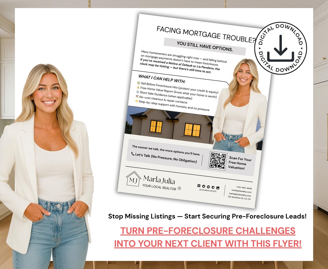 Pre-foreclosure Letter for Realtors, Real Estate Prospecting Letter, Seller Outreach Template - Etsy