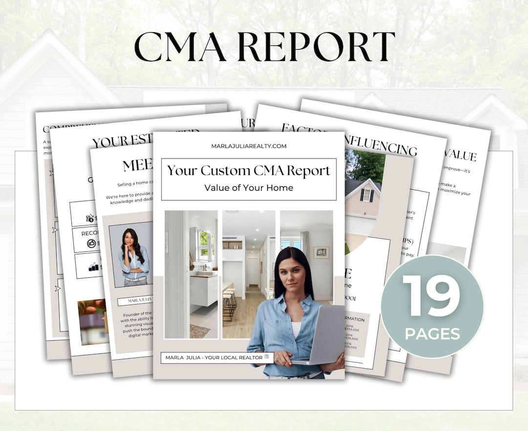 Realtor CMA Report Template: Home Valuation Guide (canva Editable, 19 ...