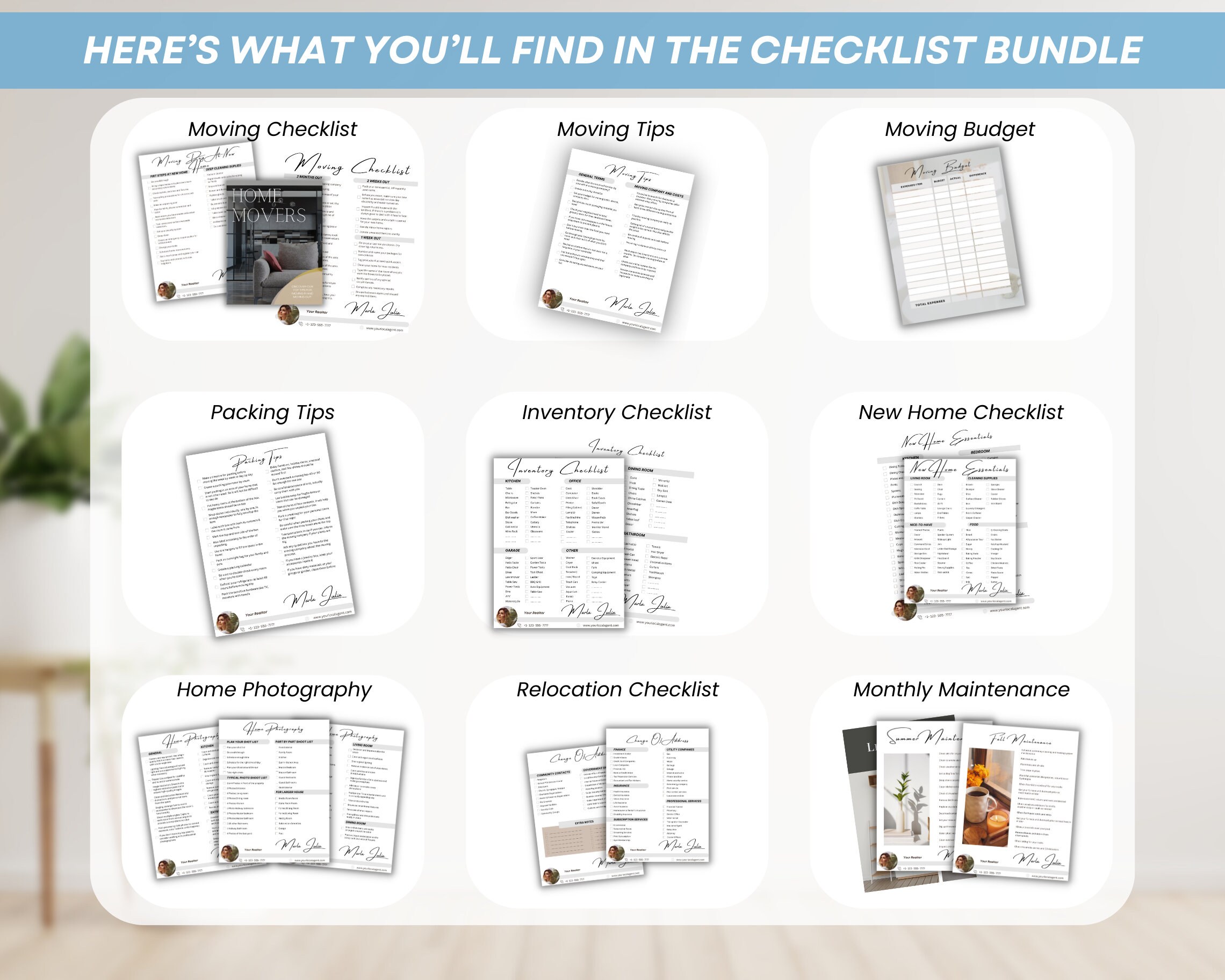 Real Estate Checklist Bundle, Template Seller and Buyer Checklist ...