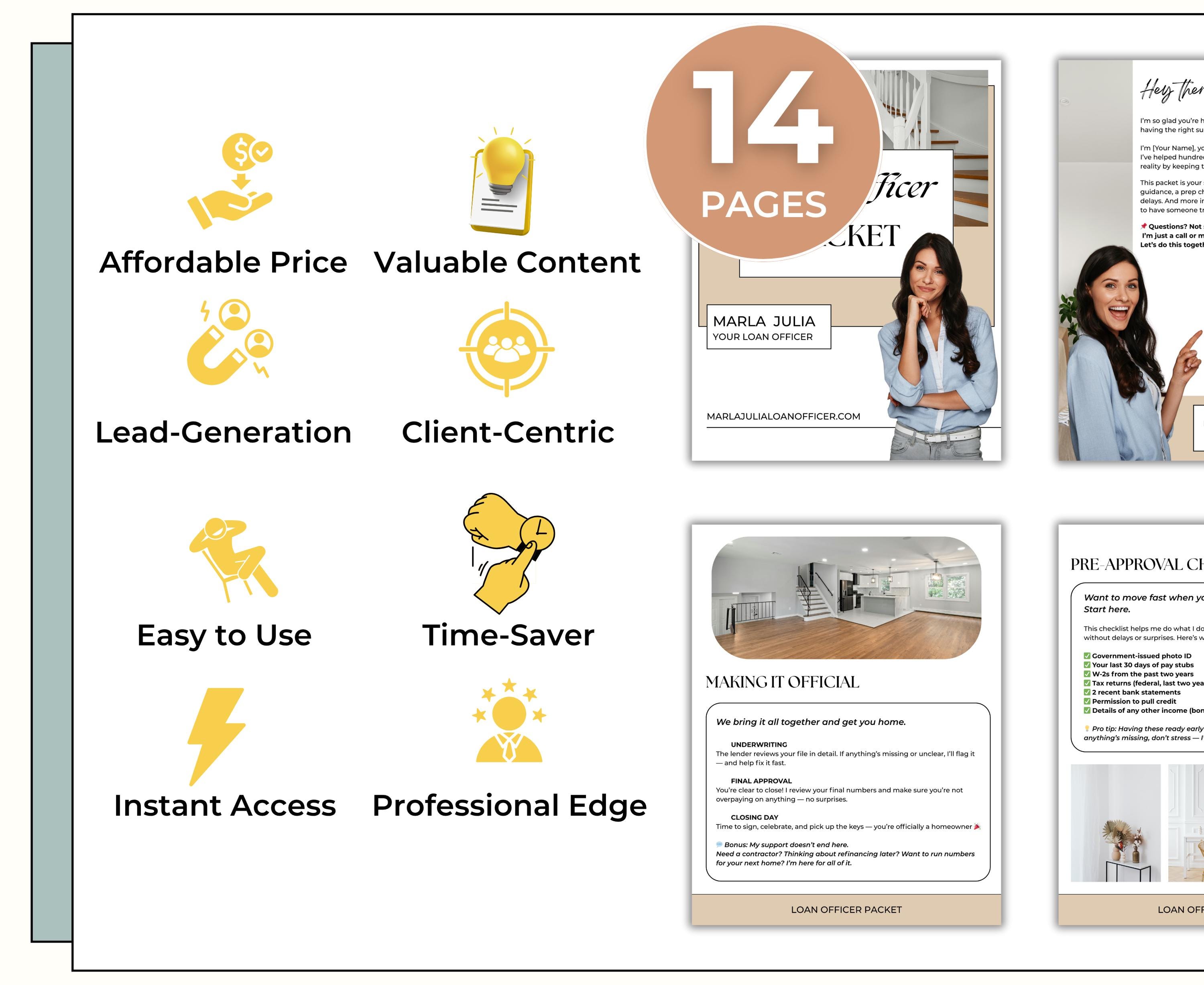 Loan Officer Packet, Mortgage Service Presentation, Buyer Guide for ...