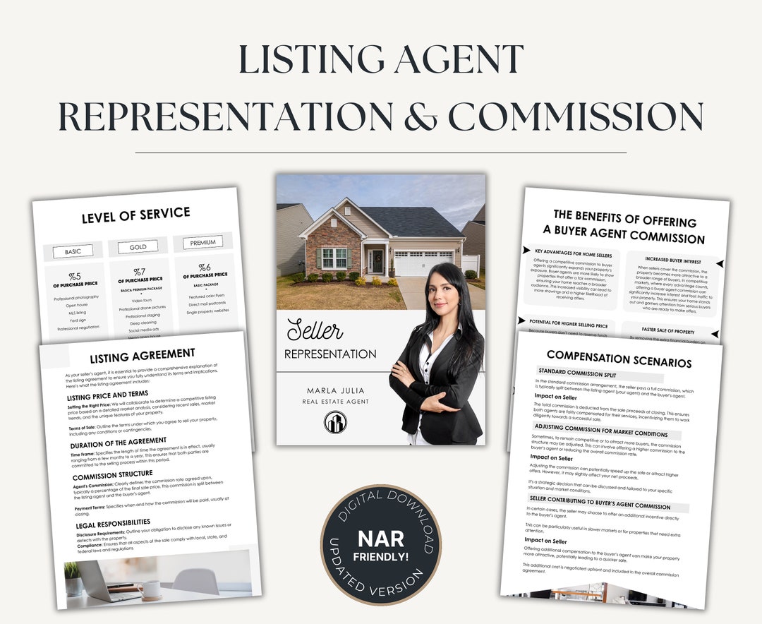 Seller Representation Template, NAR Settlement, Listing Agent ...