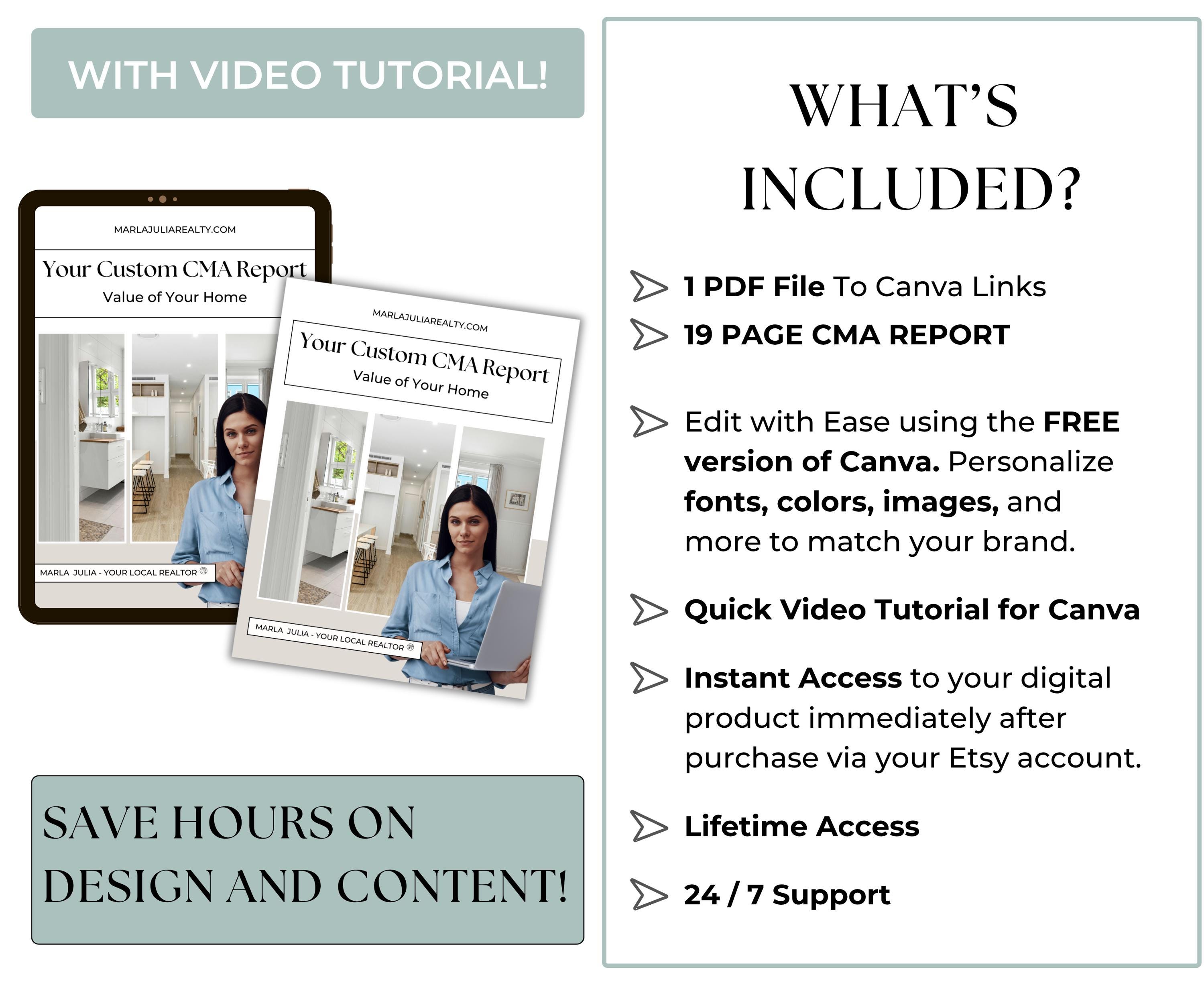 Realtor CMA Report Template: Home Valuation Guide (canva Editable, 19 ...
