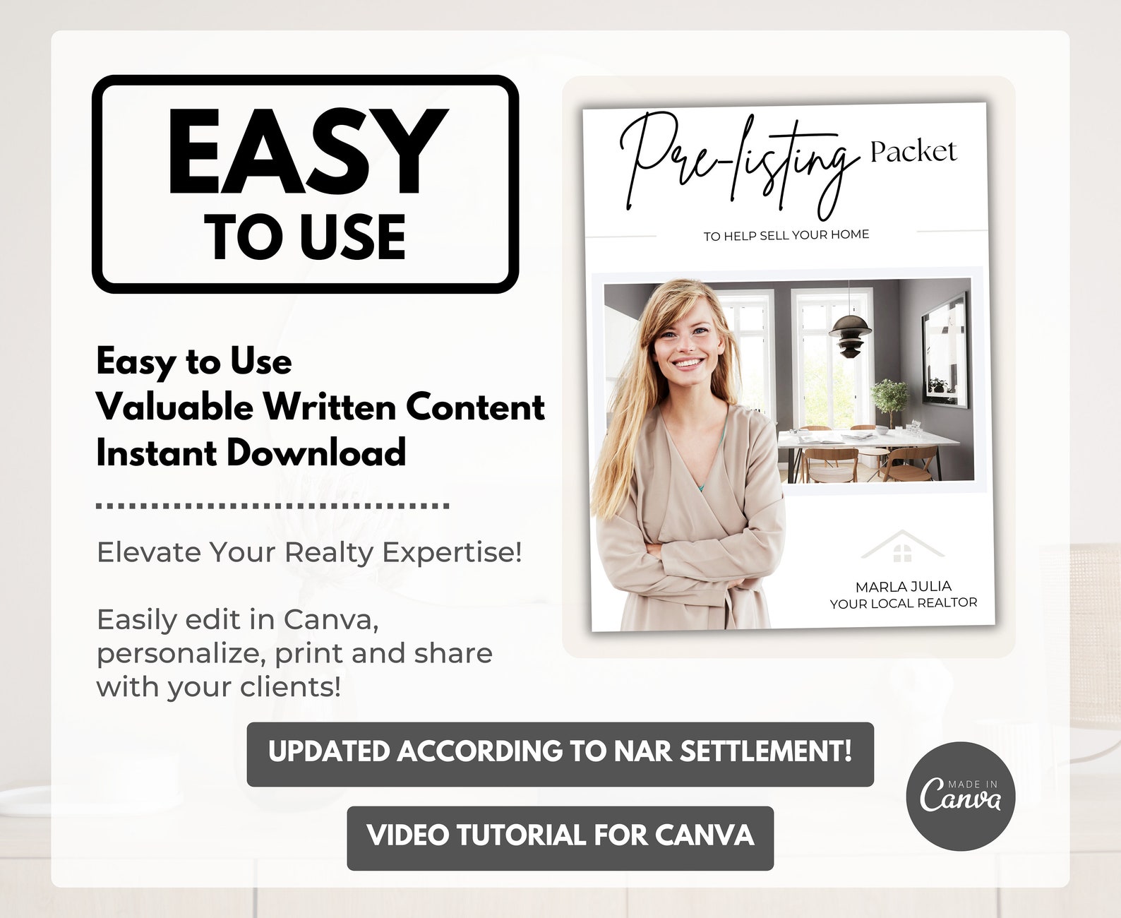 Pre-listing Packet for Real Estate, Seller Pre-listing Presentation for ...
