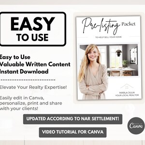 Pre-listing Packet for Real Estate, Seller Pre-listing Presentation for ...