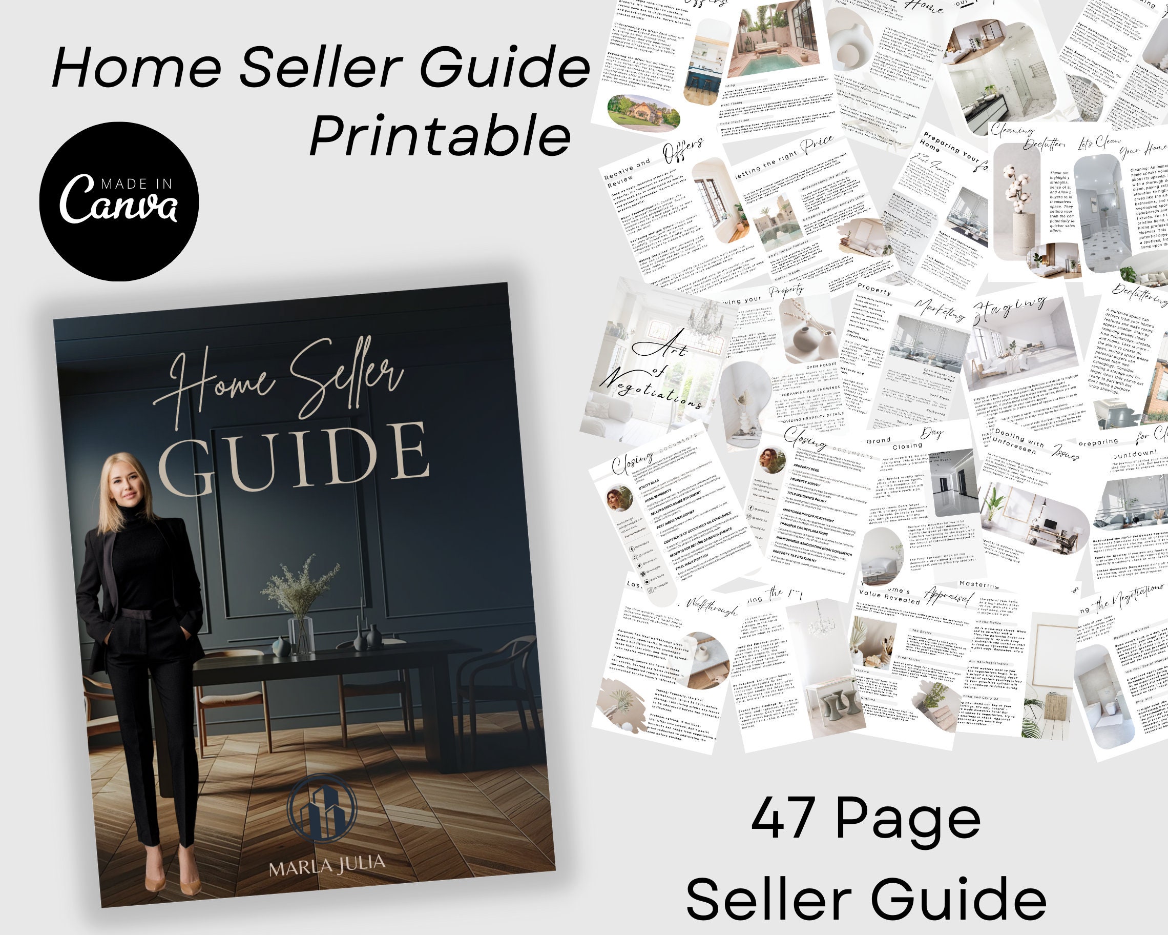 Home Seller Guide for Realtors, 47 Page Printable Home Seller Guide ...
