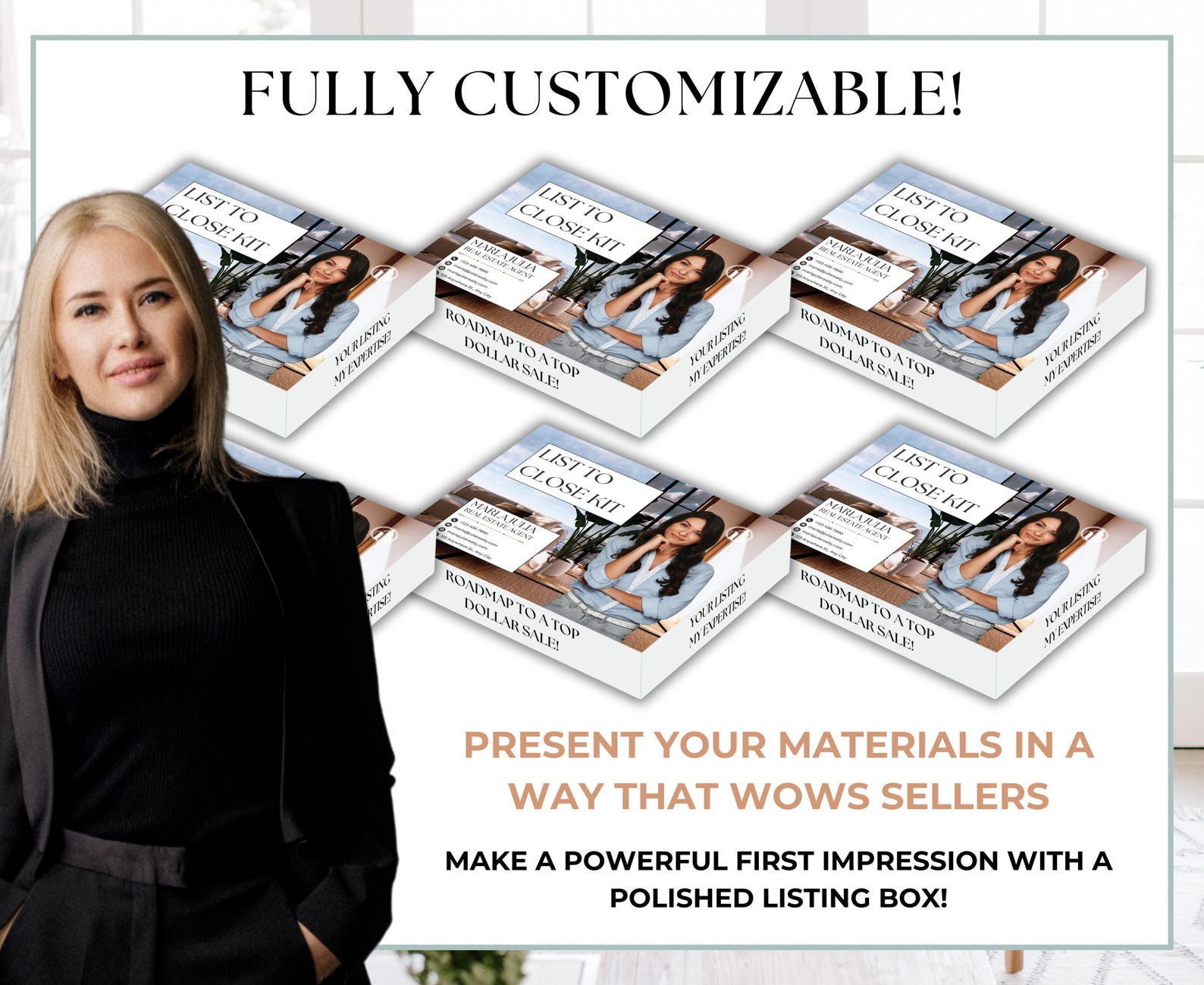 Seller Listing Box Cover Template, Real Estate Presentation Box, CMA ...