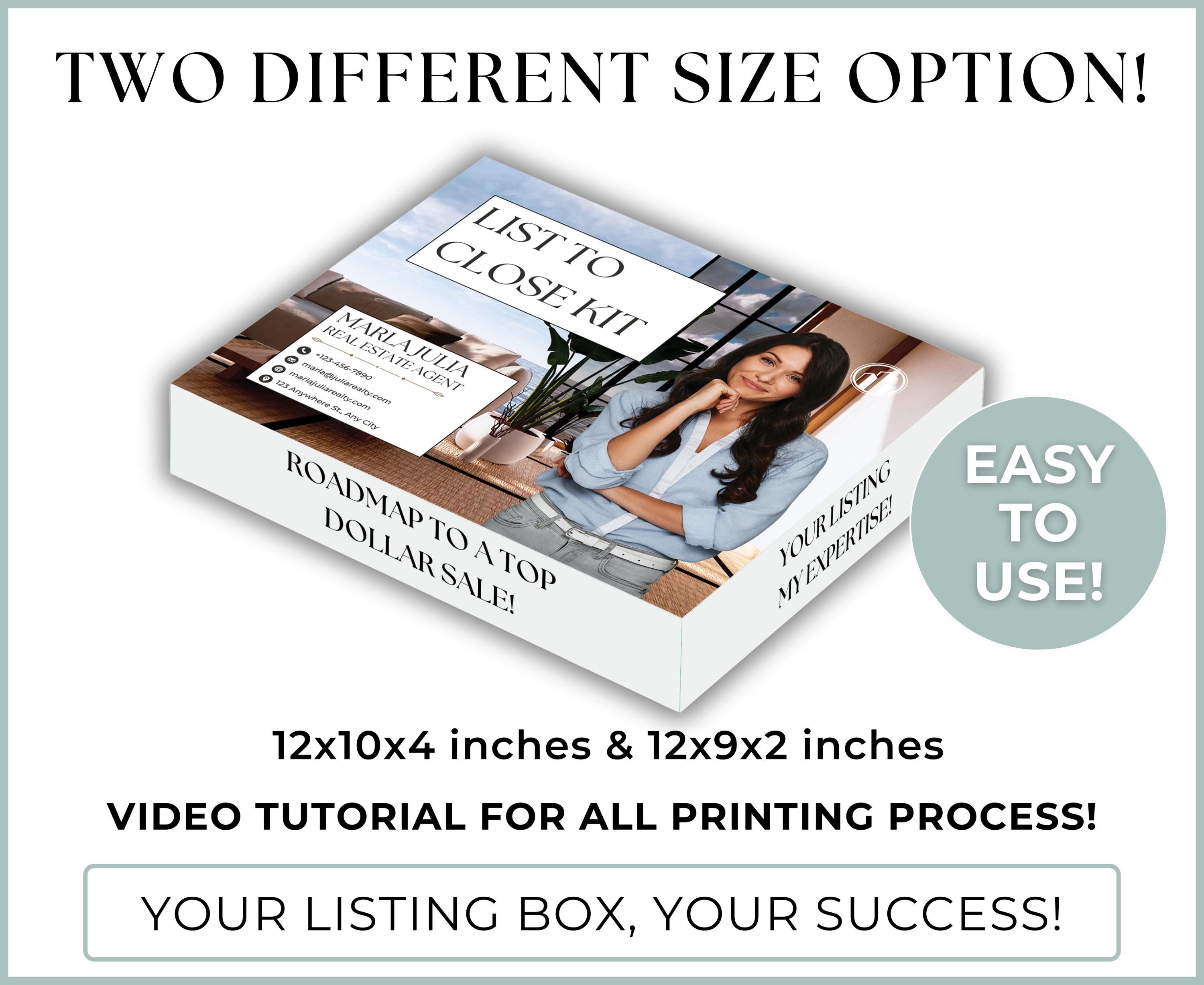 Seller Listing Box Cover Template, Real Estate Presentation Box, CMA ...