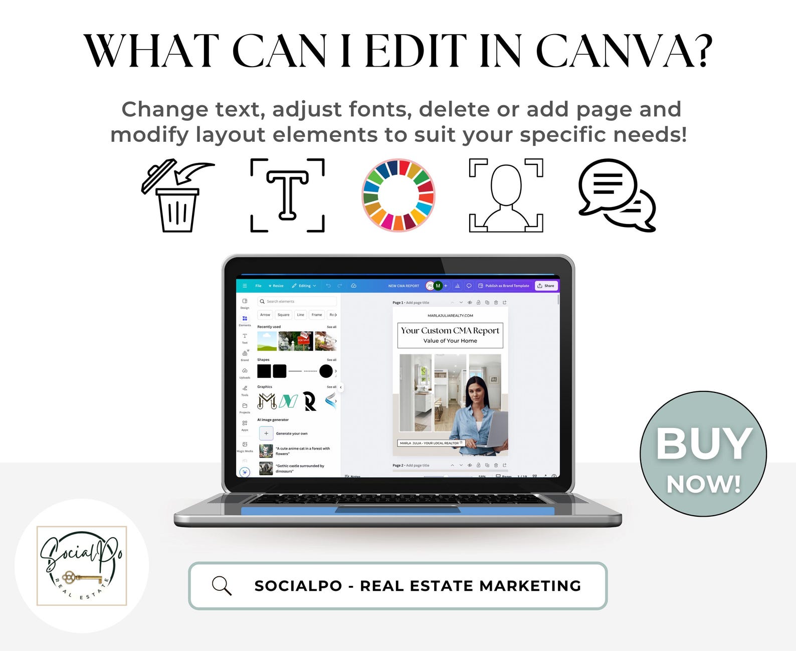 Realtor CMA Report Template: Home Valuation Guide (canva Editable, 19 ...