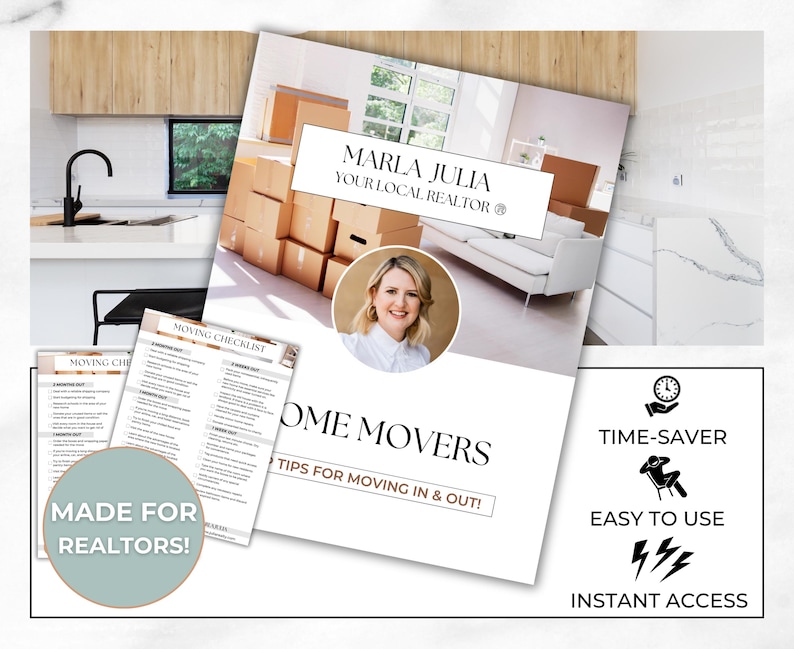 Moving Checklist for Real Estate, Seller and Buyer Move-in Checklist ...