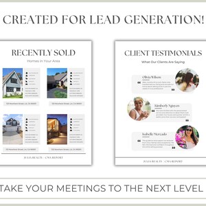 Home Equity Report, CMA Packet for Real Estate, Comparative Market ...