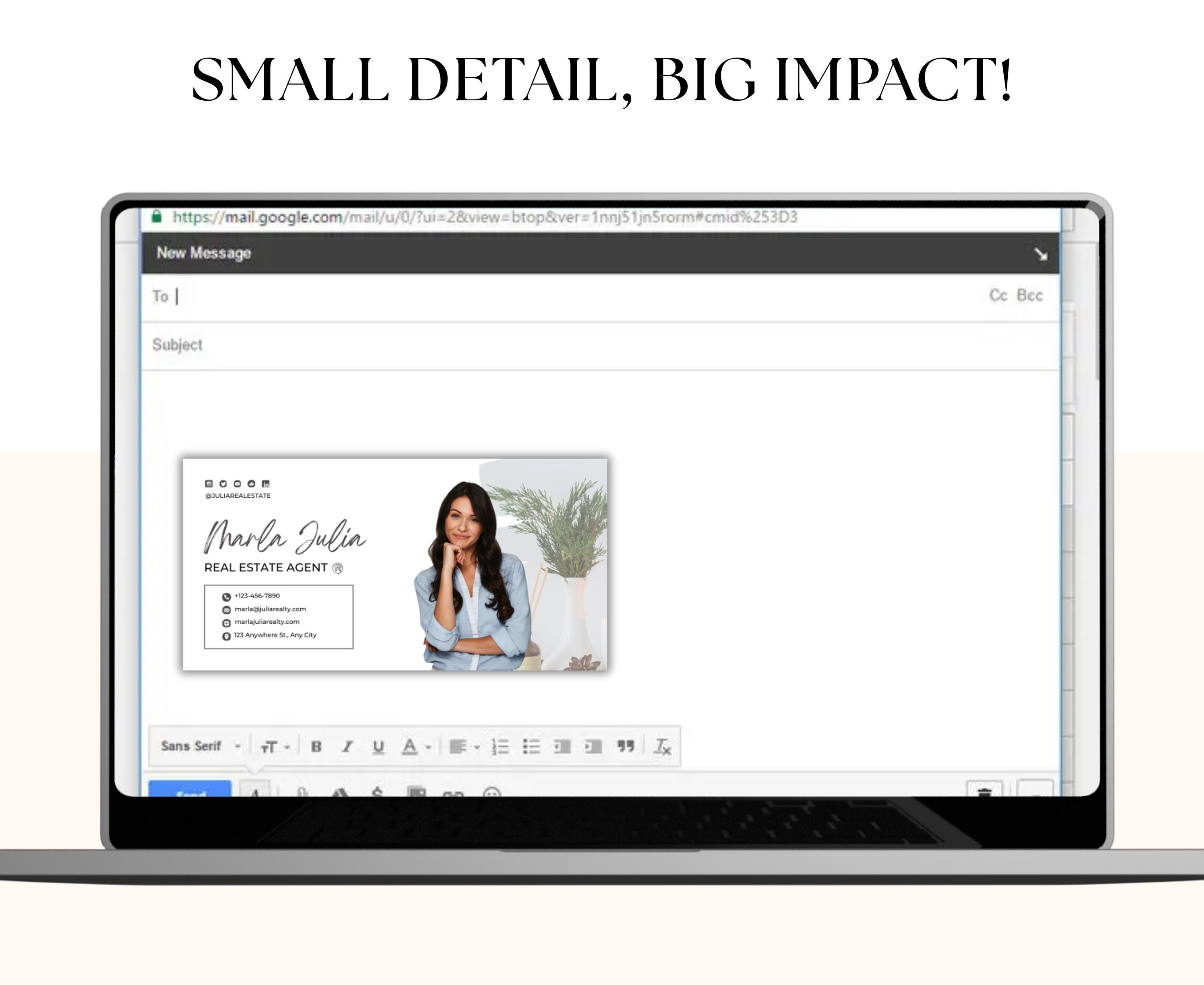 Realtor Email Signature, Modern Real Estate Email Sign, Agent Email ...