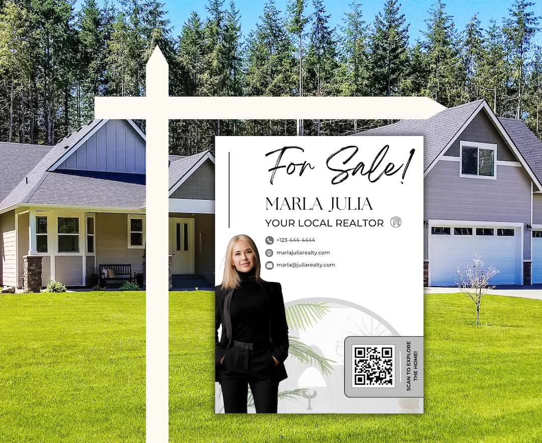 For Sale Yard Sign Template for Real Estate, Real Estate Yard Sing ...