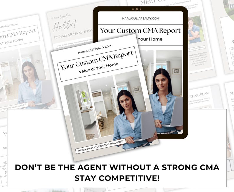 Realtor CMA Report Template: Home Valuation Guide (canva Editable, 19 ...