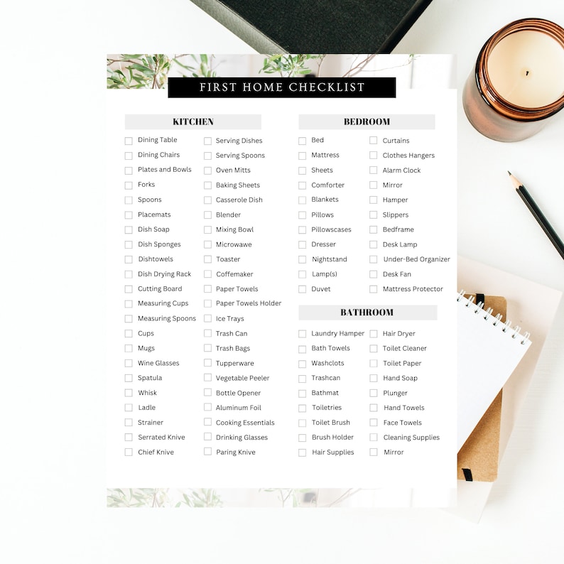 First Apartment Checklist Template My First Apartment Essentials Moving ...