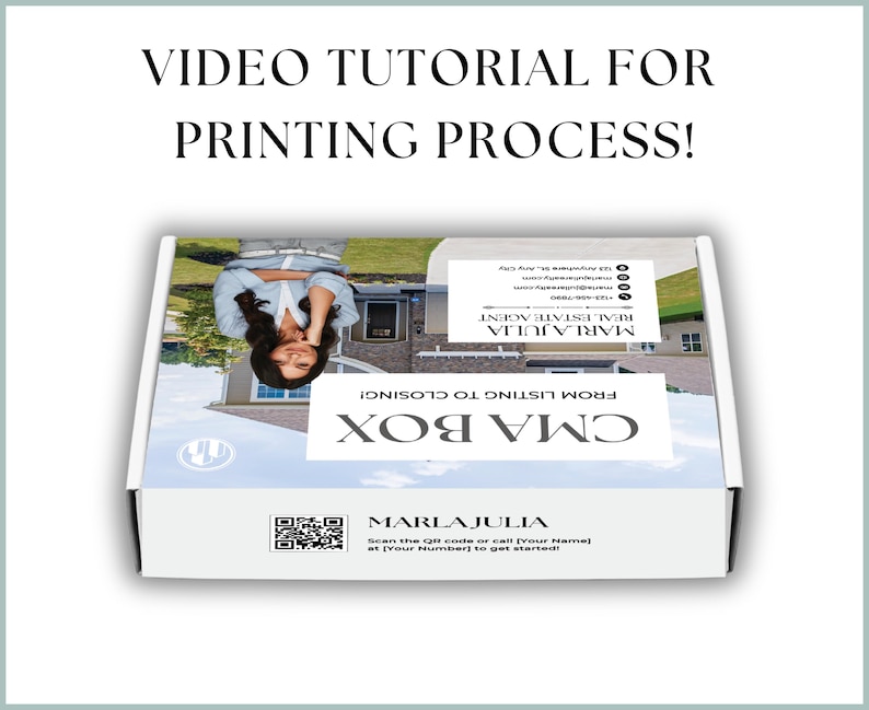 CMA Box Template, Real Estate Pre-listing Box Cover, Listing Presentation Box, Realtor Box Cover ...