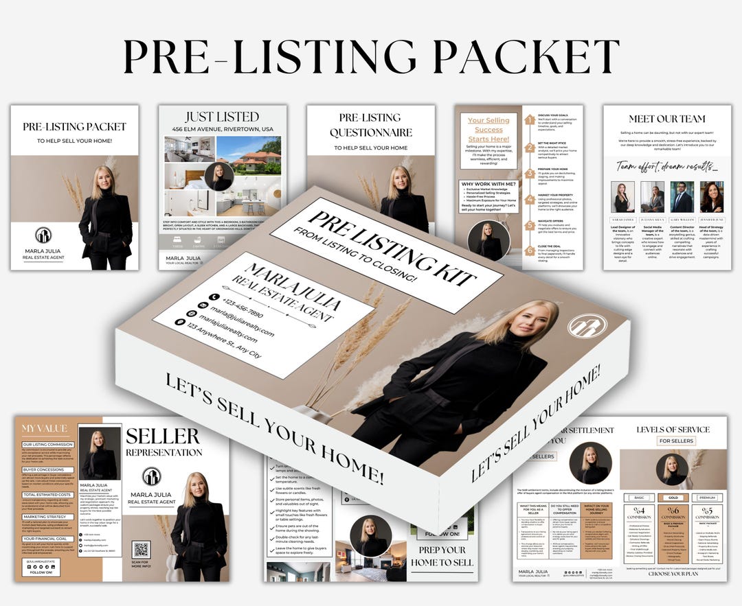 Real Estate Agent Pre-listing Kit: Presentation, Flyer, Questionnaire ...