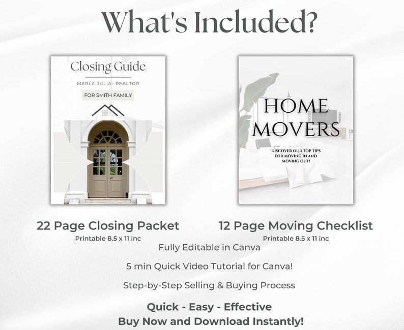 Closing Packet for Real Estate, Real Estate Closing Guide, Closing ...