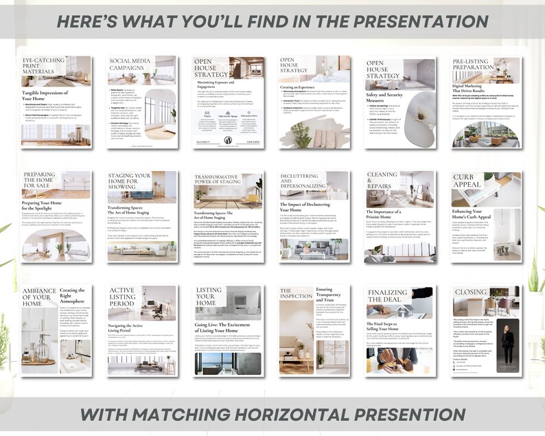 Pre-listing Presentation, Seller Pre-listing Package for Real Estate ...