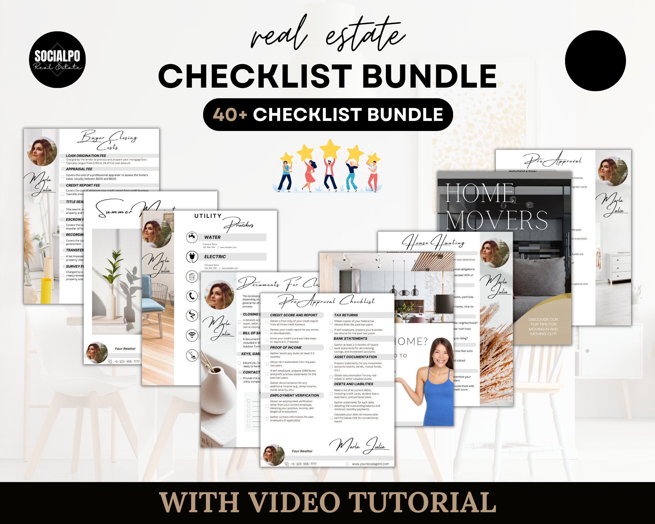 Real Estate Checklist Bundle, Template Seller and Buyer Checklist ...