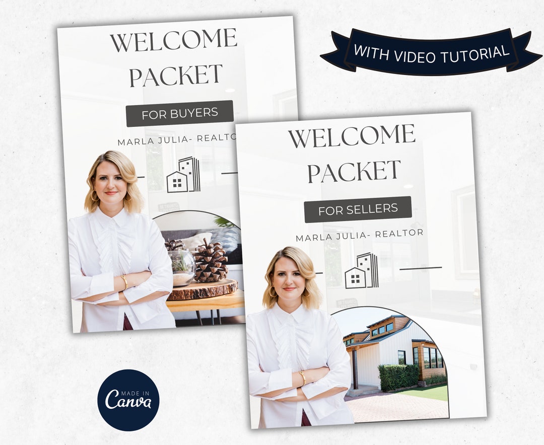 Client Welcome Packet for Real Estate, Seller Presentation and Buyer ...