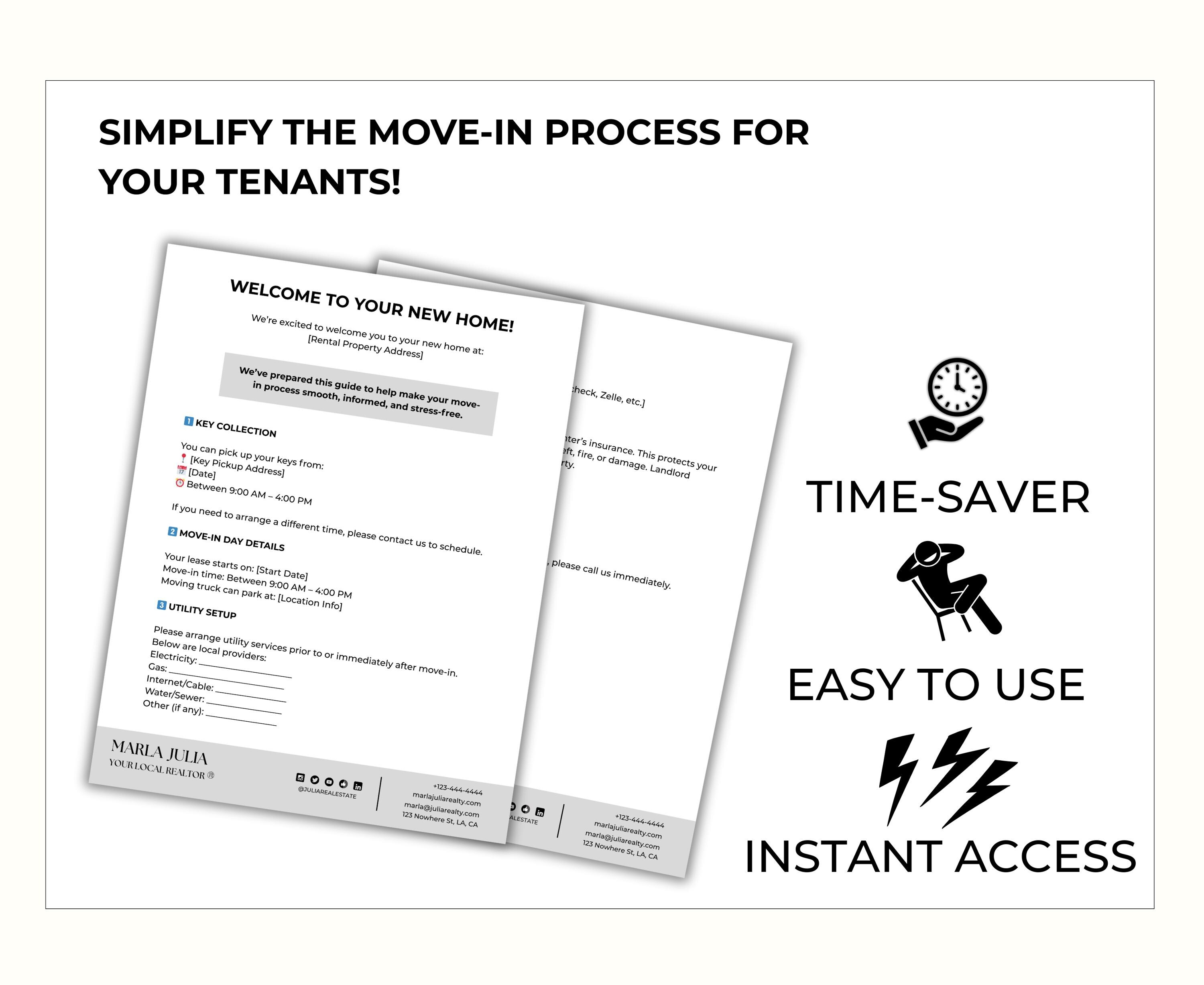 Tenant Welcome Letter Template, Landlord Welcome Packet, New Renter ...