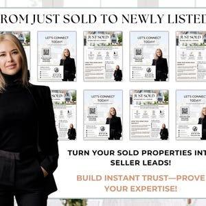 Just Sold Flyer for Real Estate, Farming Flyer for Realtors ...