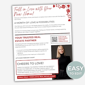 February Prospecting Letter for Real Estate Agents, February Valentine ...