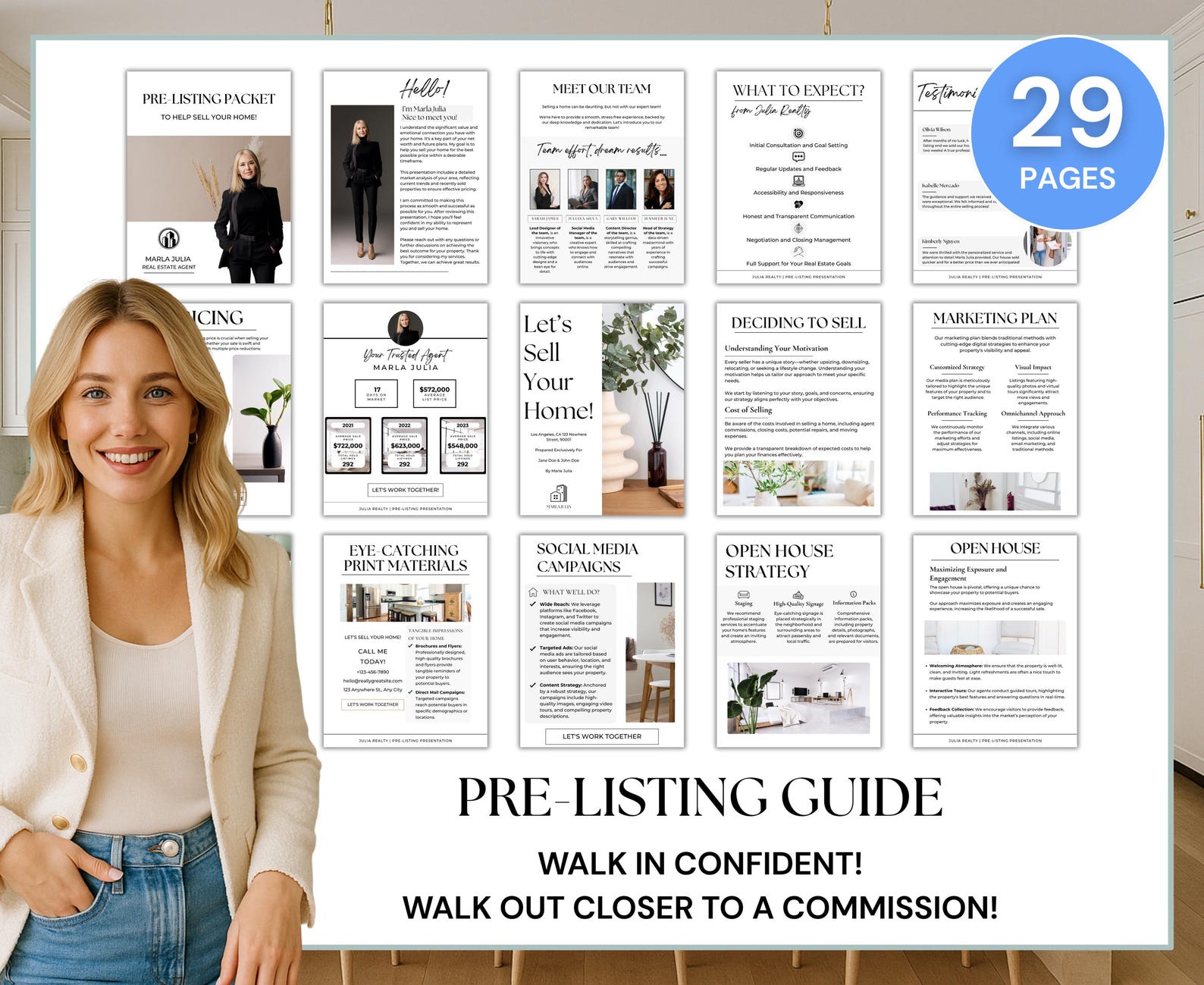 Pre-listing Kit for Real Estate Agent, Pre-listing Presentation, CMA ...