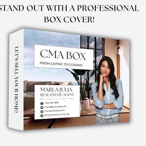 CMA Box Template, Real Estate Pre-listing Box Cover, Listing ...