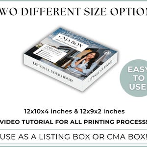 CMA Box Template, Real Estate Pre-listing Box Cover, Listing ...