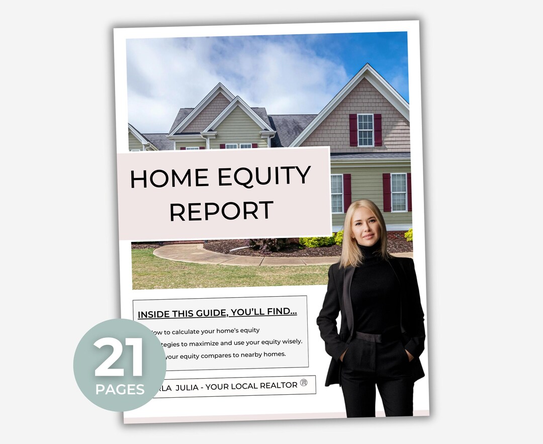 Home Equity Report Packet, Pricing Your Home Guide, Real Estate ...