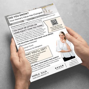 Home Value Flyer for Real Estate Agents, Realtor Farming Flyer Template ...