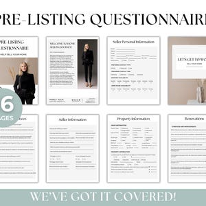 Real Estate Agent Pre-listing Kit: Presentation, Flyer, Questionnaire ...