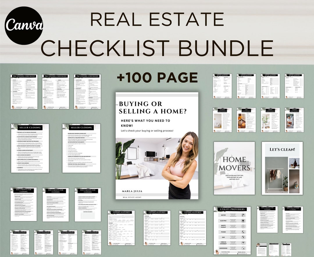 Seller Real Estate Checklist Bundle , Real Estate Buyer Checklist ...