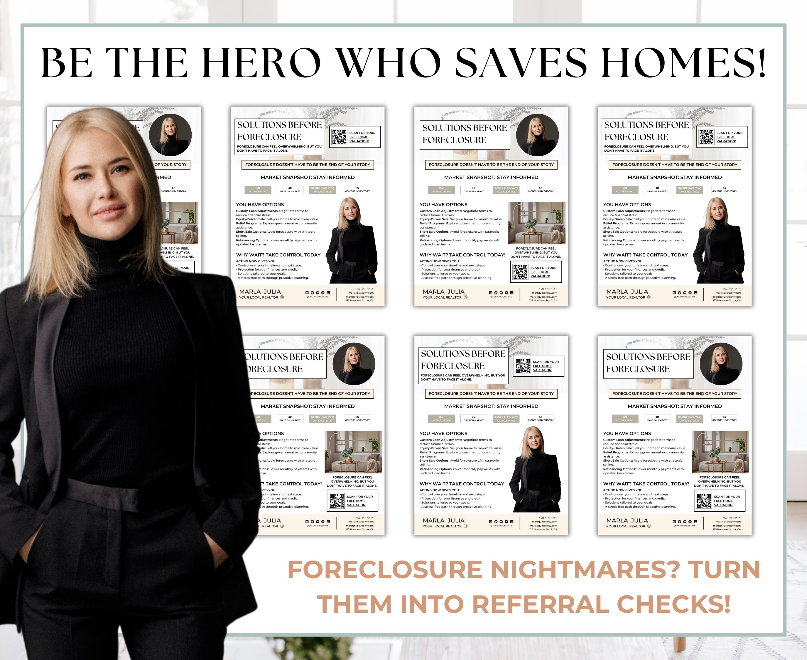 Foreclosure Flyer for Real Estate Agents, Letter to Homeowner ...
