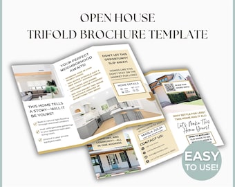 Open House Trifold Brochure - Etsy