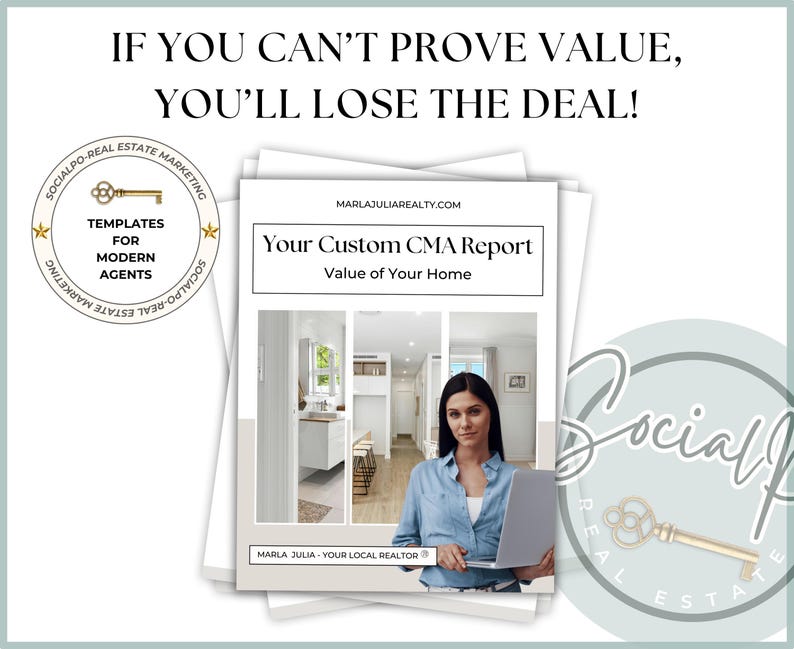 Realtor CMA Report Template: Home Valuation Guide (canva Editable, 19 ...