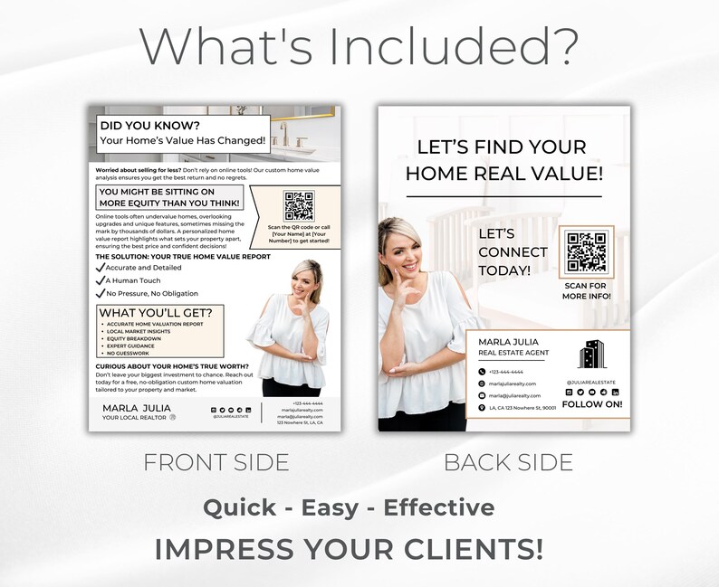 Home Value Flyer for Real Estate Agents, Realtor Farming Flyer Template ...