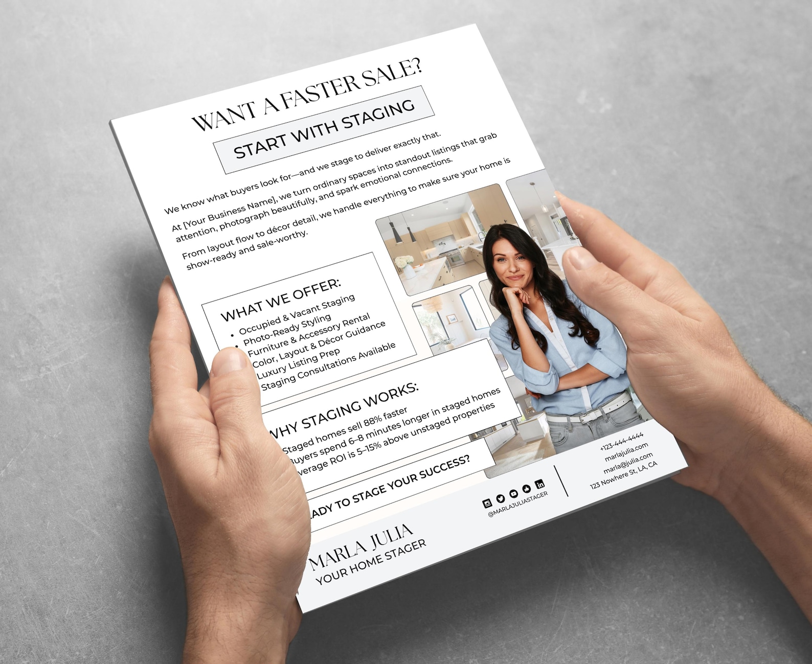 Staging Flyer, Home Stager Marketing Flyer, Staging Consultation Flyer ...