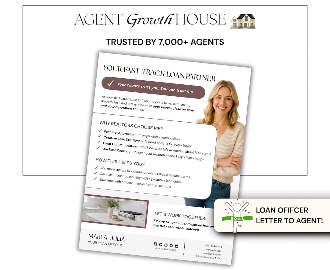 Loan Officer Flyer Template, Mortgage Lender Marketing Flyer for Real ...