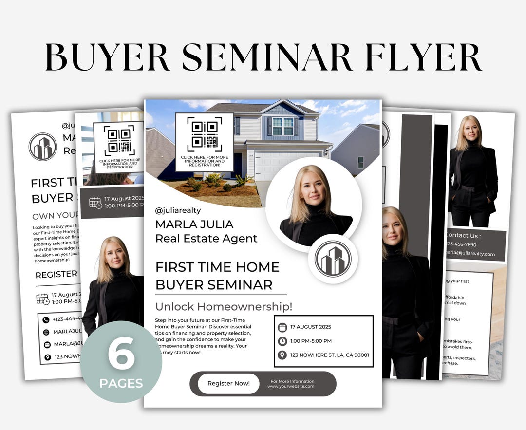 Home Buyer Seminar Flyer, First Time Home Buyer Seminar Invitation ...
