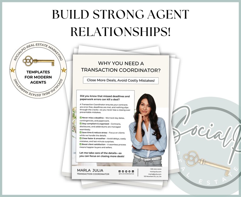 Transaction Coordinator Flyer, Real Estate TC Marketing, Why Hire TC ...