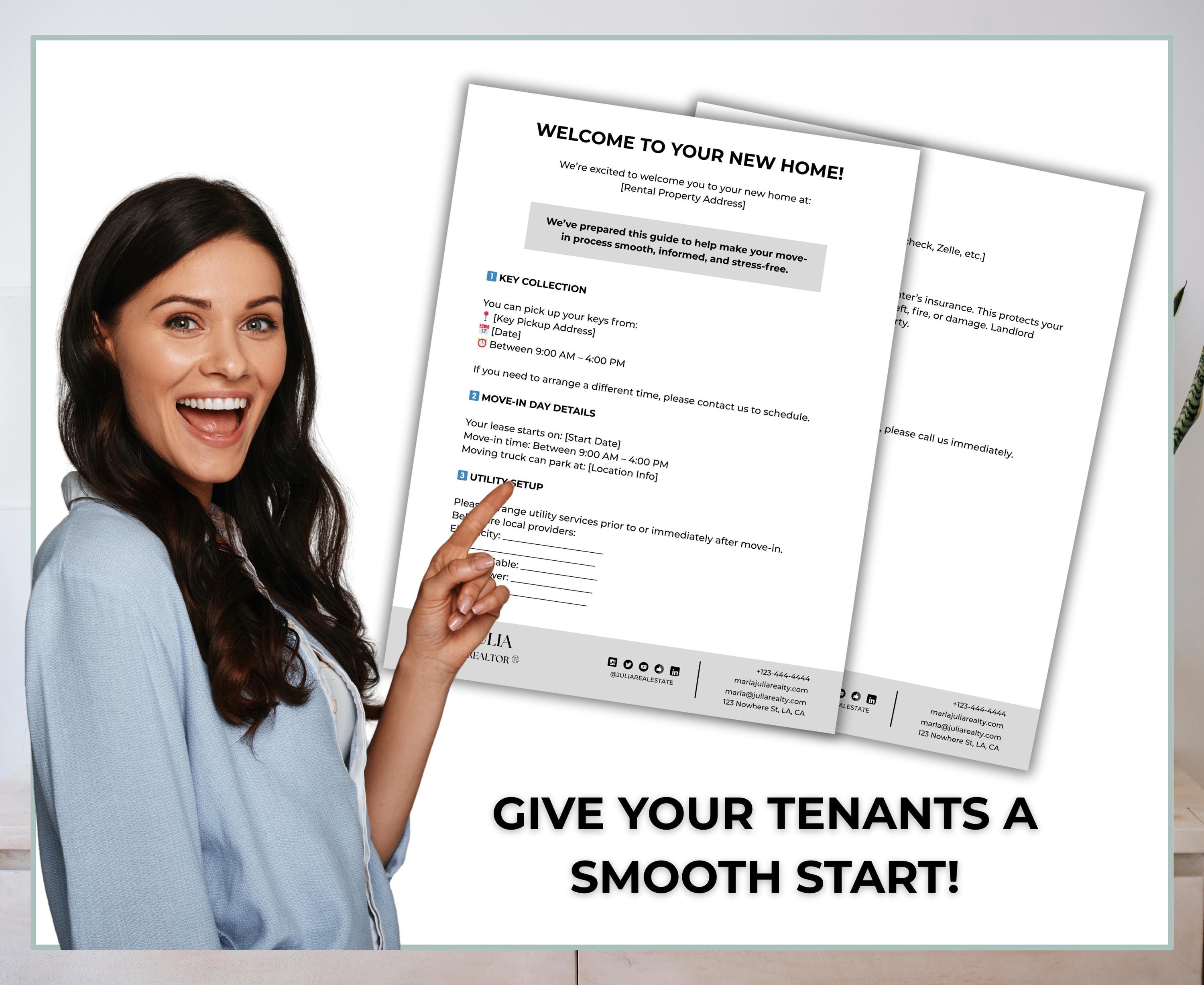 Tenant Welcome Letter Template, Landlord Welcome Packet, New Renter ...