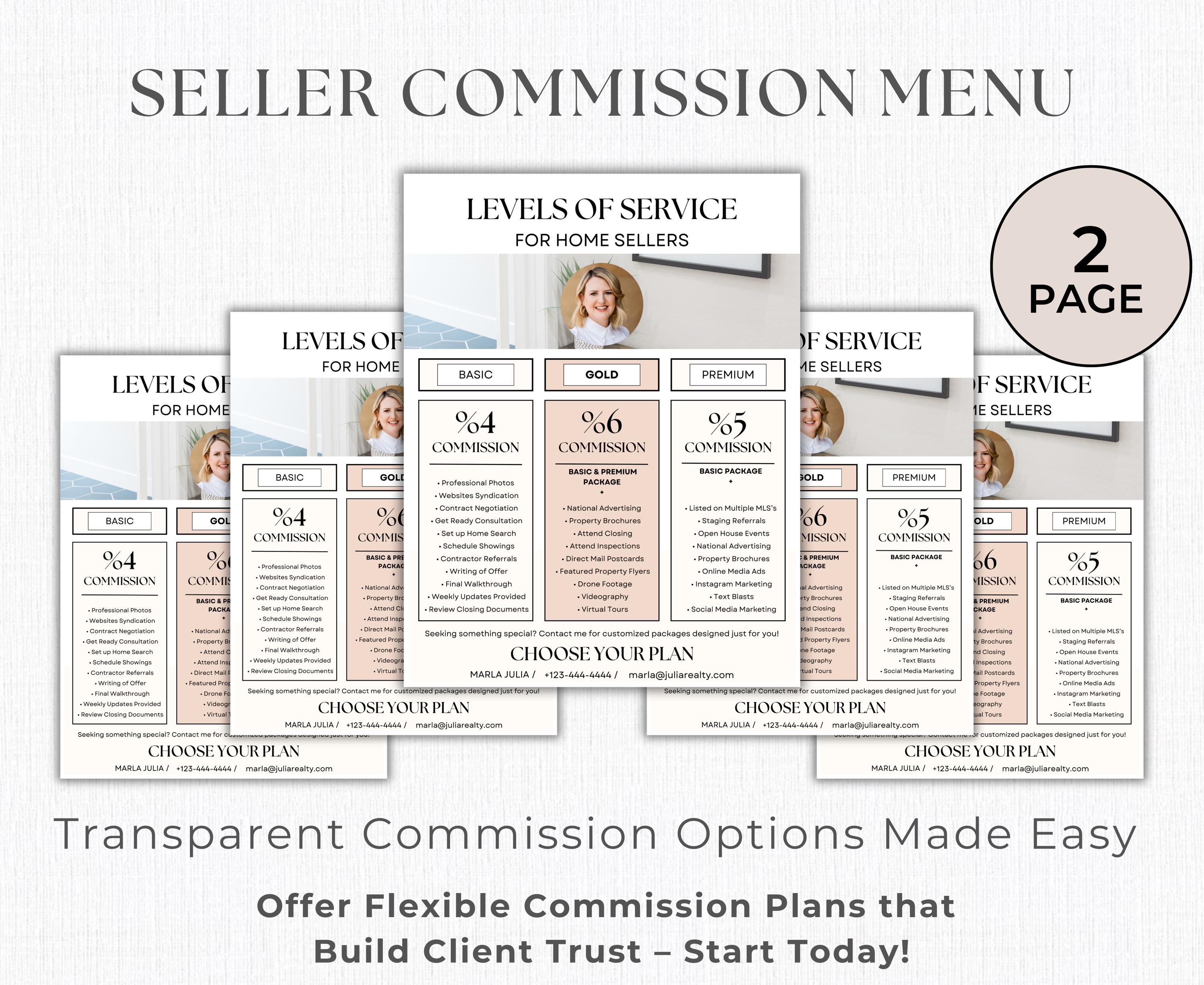 Seller and Buyer Commission Template, Buyer Agent Level of Services ...