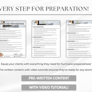 Real Estate Hurricane Checklist Template, Hurricane Preparedness ...