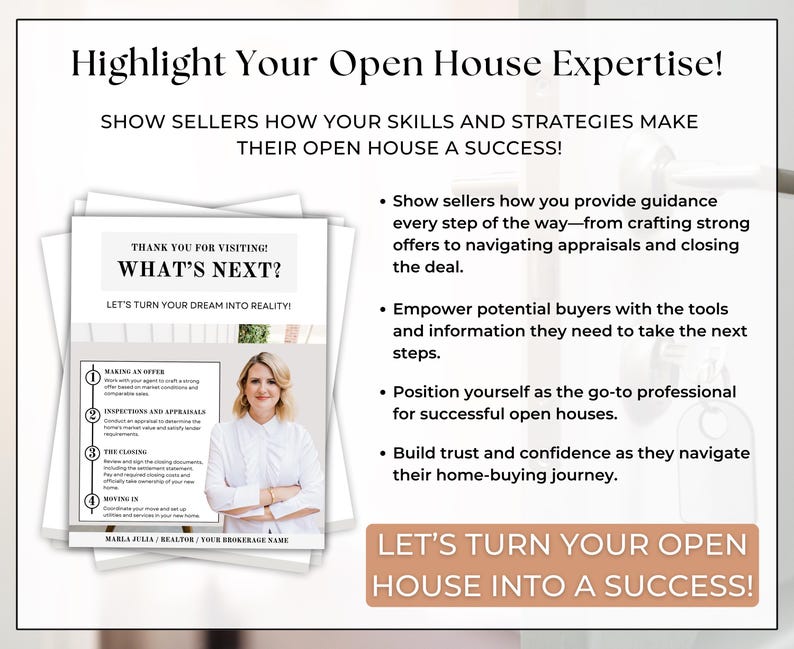 Open House Packet, Open House Flyer, Yard Sign, Open House Feedback ...