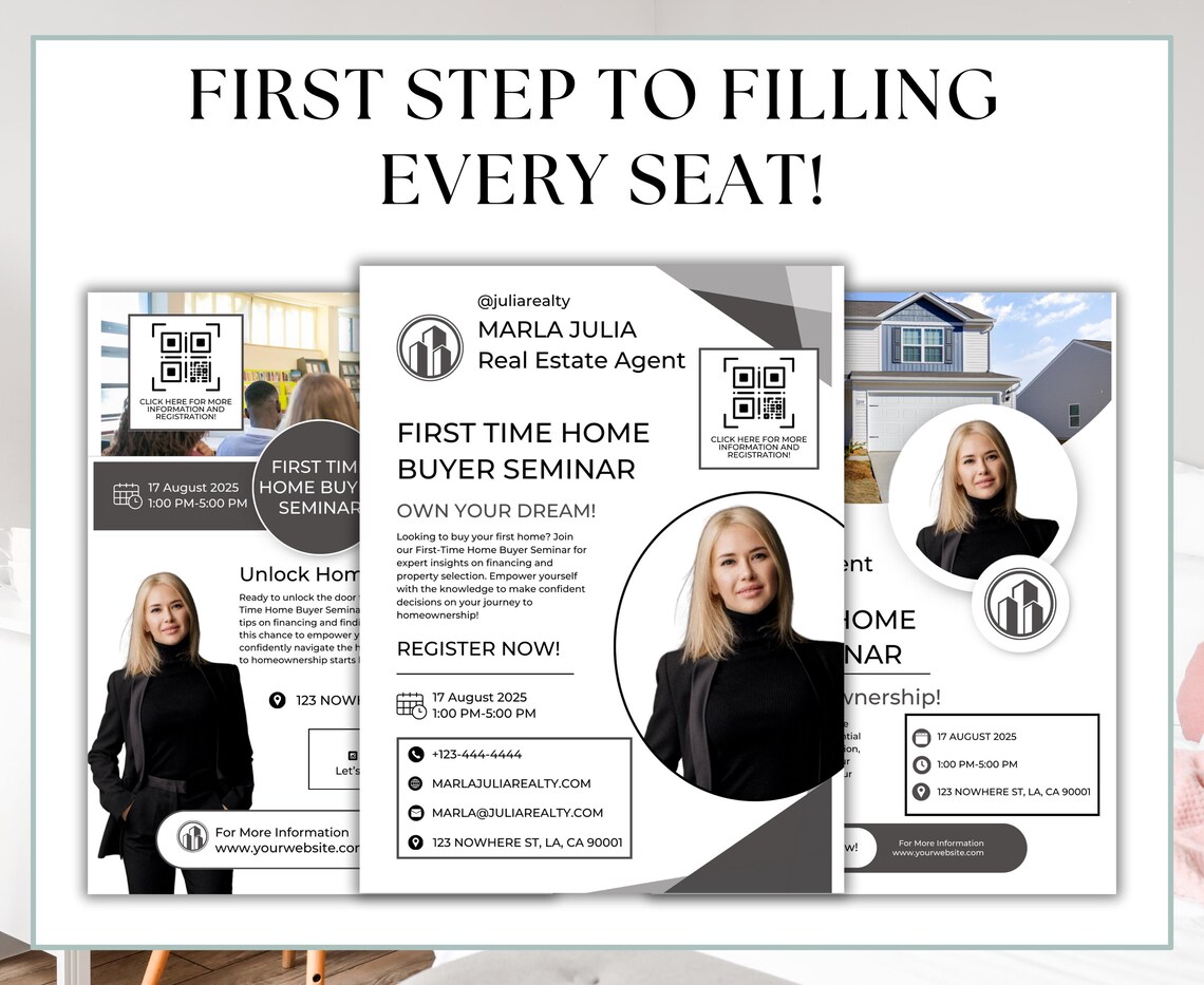 Home Buyer Seminar Flyer, First Time Home Buyer Seminar Invitation ...